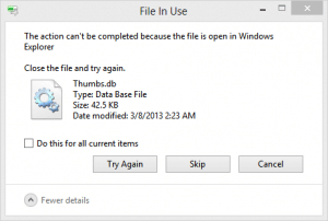 Action Cannot Be Completed Because The File Is Open [SOLVED]