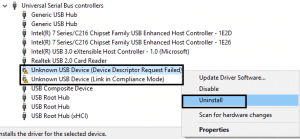 Unknown USB Device Error In Windows 10 [SOLVED]