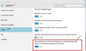 How To Make Touch Keyboard Automatically Appear In Windows 10?