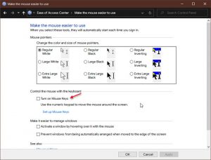 How To Use Keyboard As Mouse In Windows 10?