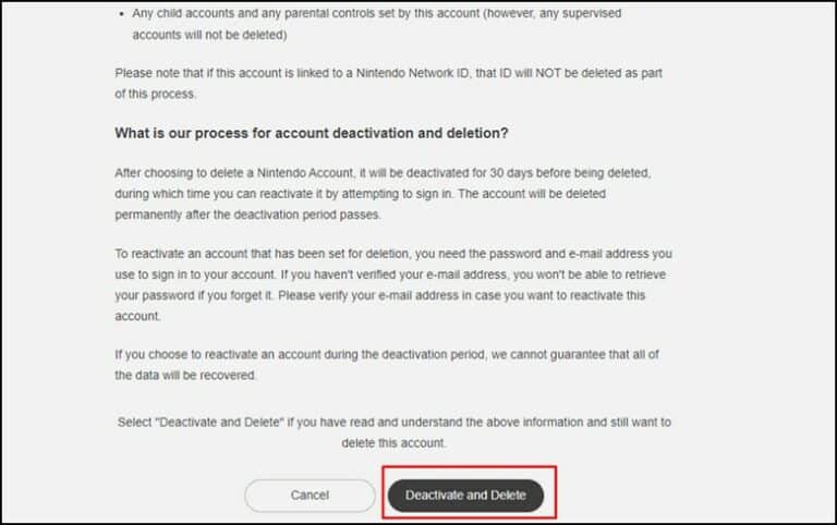 How Can I Delete My Nintendo Switch Account?