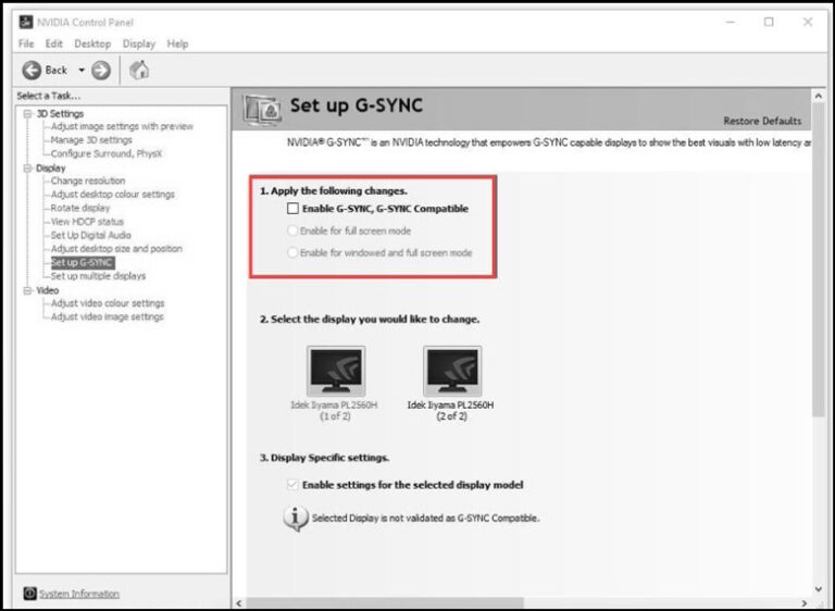 How To Turn Off or Disable G-Sync?