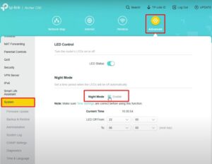 Control The LED Lights On Your TP-Link Router