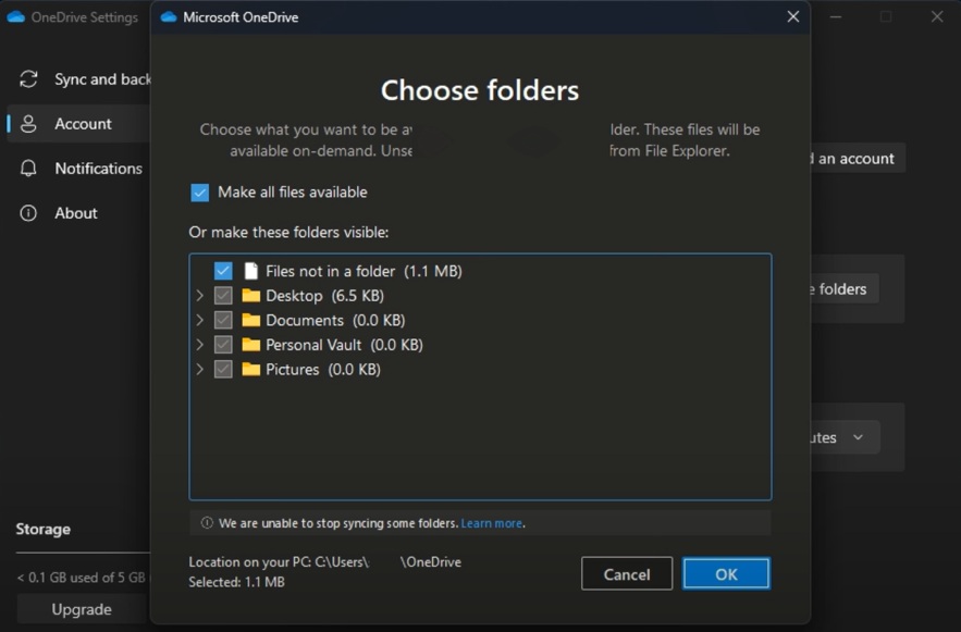 How to Fix OneDrive Red Cross Full Storage Issue on Windows 11