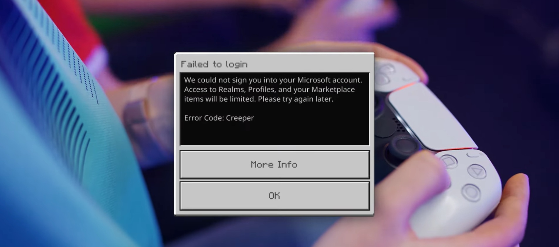 Creeper Error Code in Minecraft