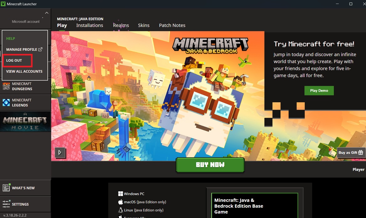 Authentication to Minecraft.net Failed Error